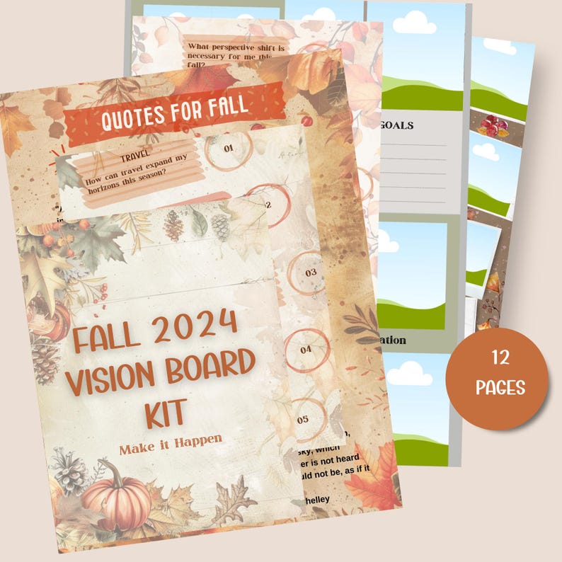 Fall 2024 Vision Board Kit With Tarot Prompts | Create Your Dream ...