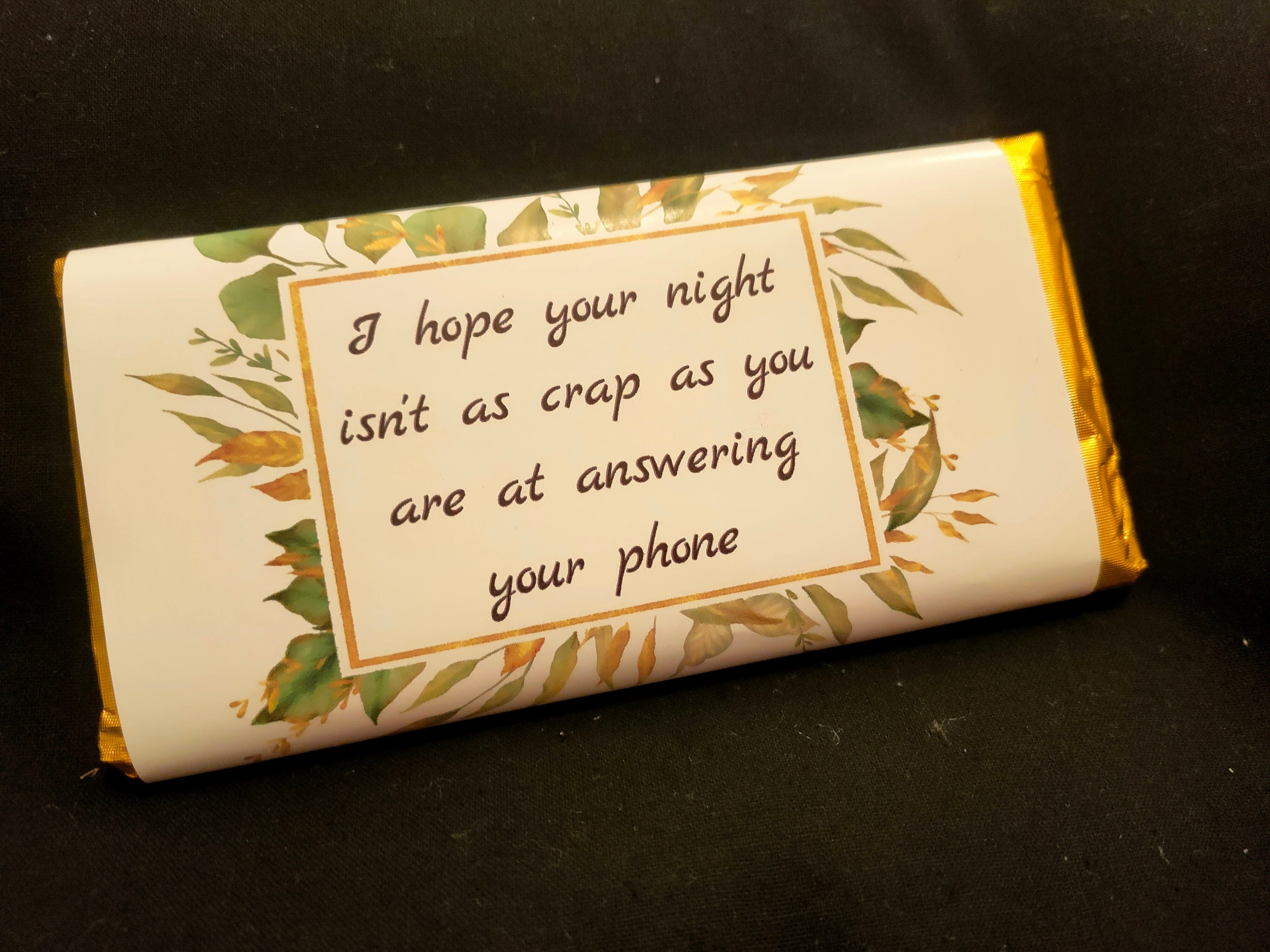 Personalised Chocolate Bar Wrapper - Etsy