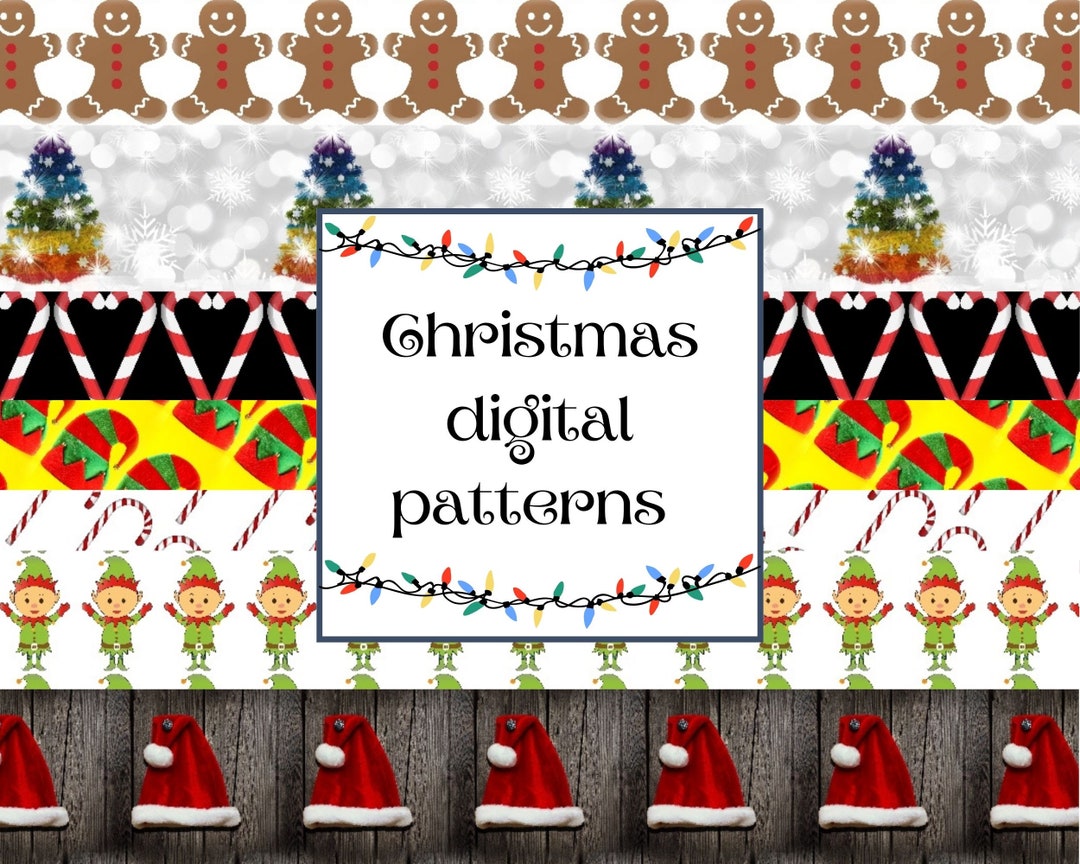 Christmas Digital Patterns, Elf Digital Pattern, Santa Digital Pattern ...