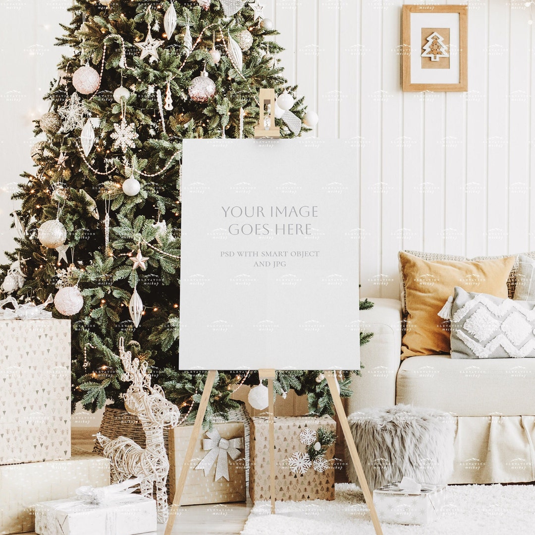 Welcome Sign Mockup, 3x4 Proportion, Winter, Christmas, Holiday Party ...