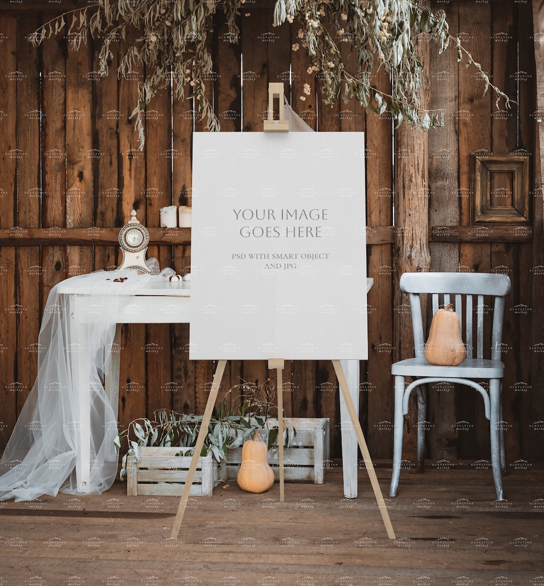 Welcome Sign Mockup, 3x4 Proportion, Fall, Wedding, Halloween Party ...