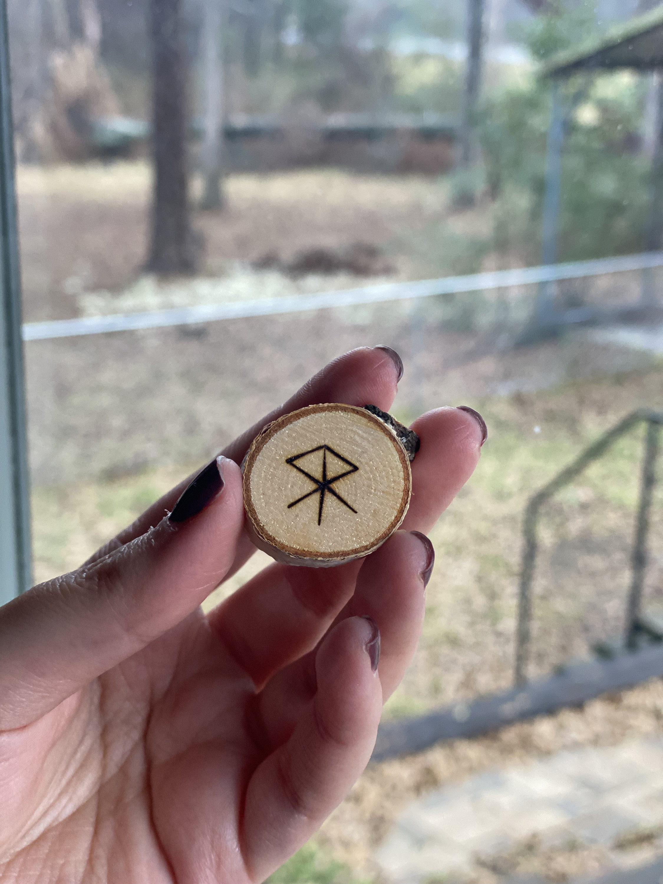3 Mini Handmade Wooden Binding Runes - Etsy
