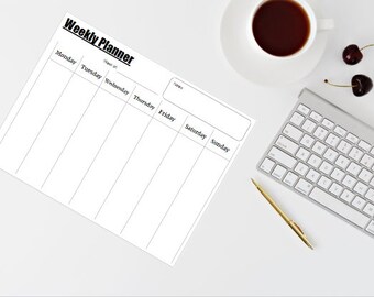 Weekly Planner Minimalist Printable & Digitally Instant Download A4/A5 ...