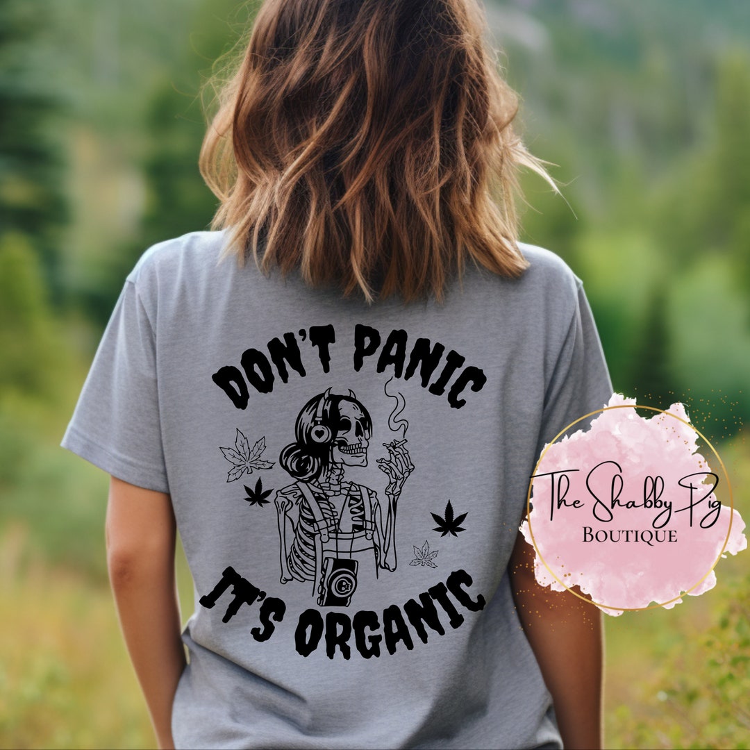 Don't Panic It's Organic PNG Digital File, Skeleton Smoking Png - Etsy