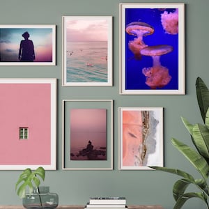 Pink Exhibition Wall Collage Set Gallery Wall Art Kit - Etsy