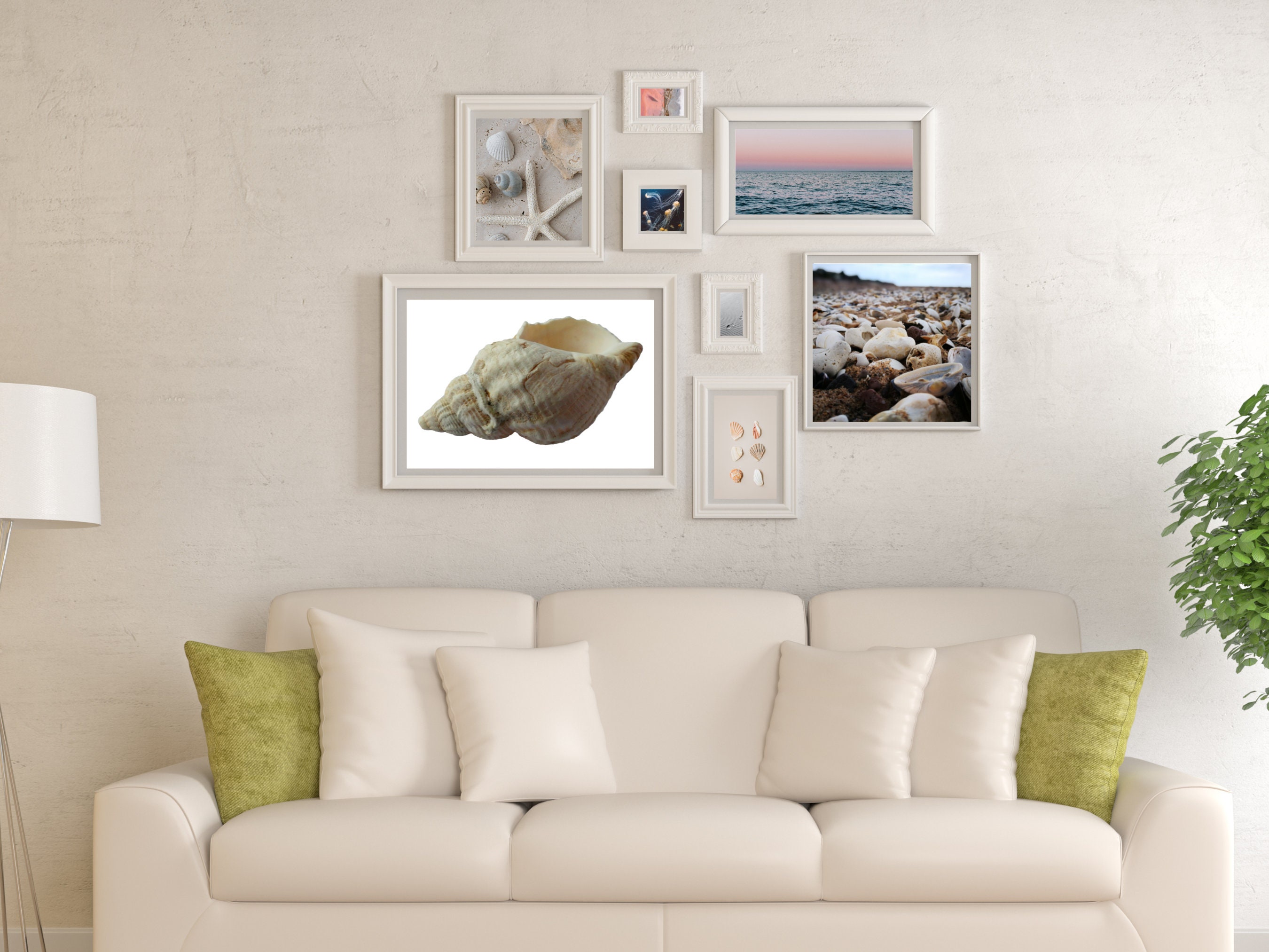 Coastal Exhibition Wall Collage Set, Beach Gallery Wall Art, Digital ...