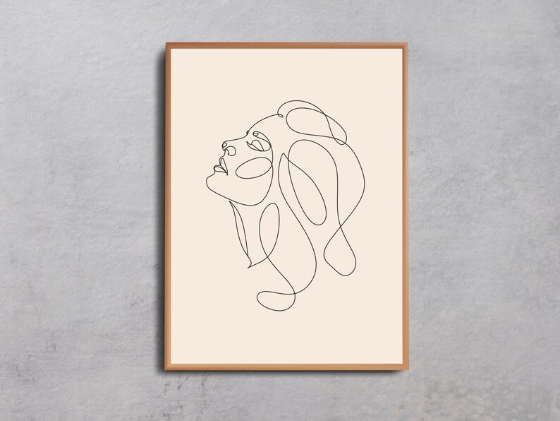 Female Illustrations Outlines Artwork Exhibition Collage Set, Gallery ...