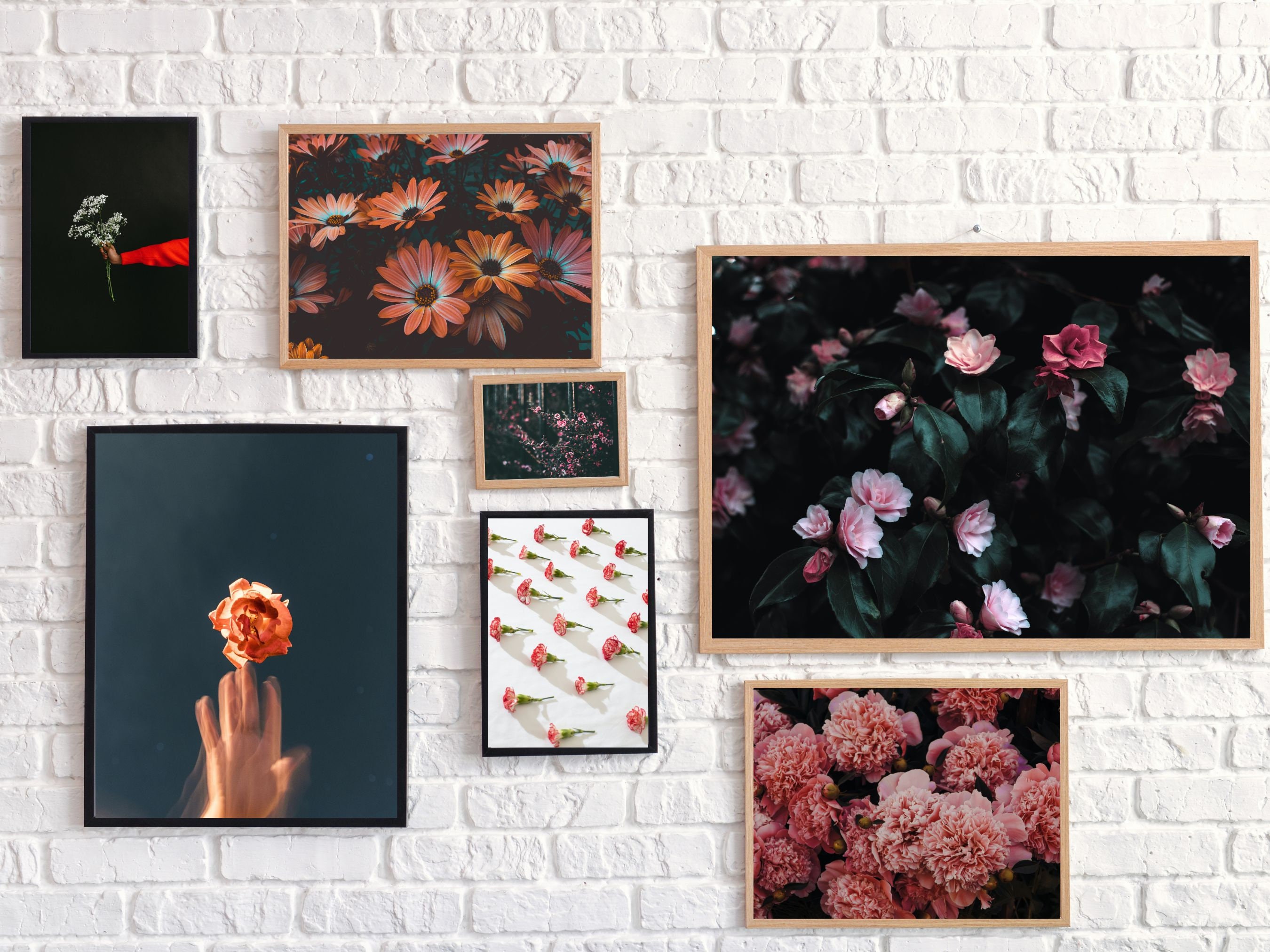 Flower Wall Collage Set, Gallery Wall Art Kit, Digital Download ...