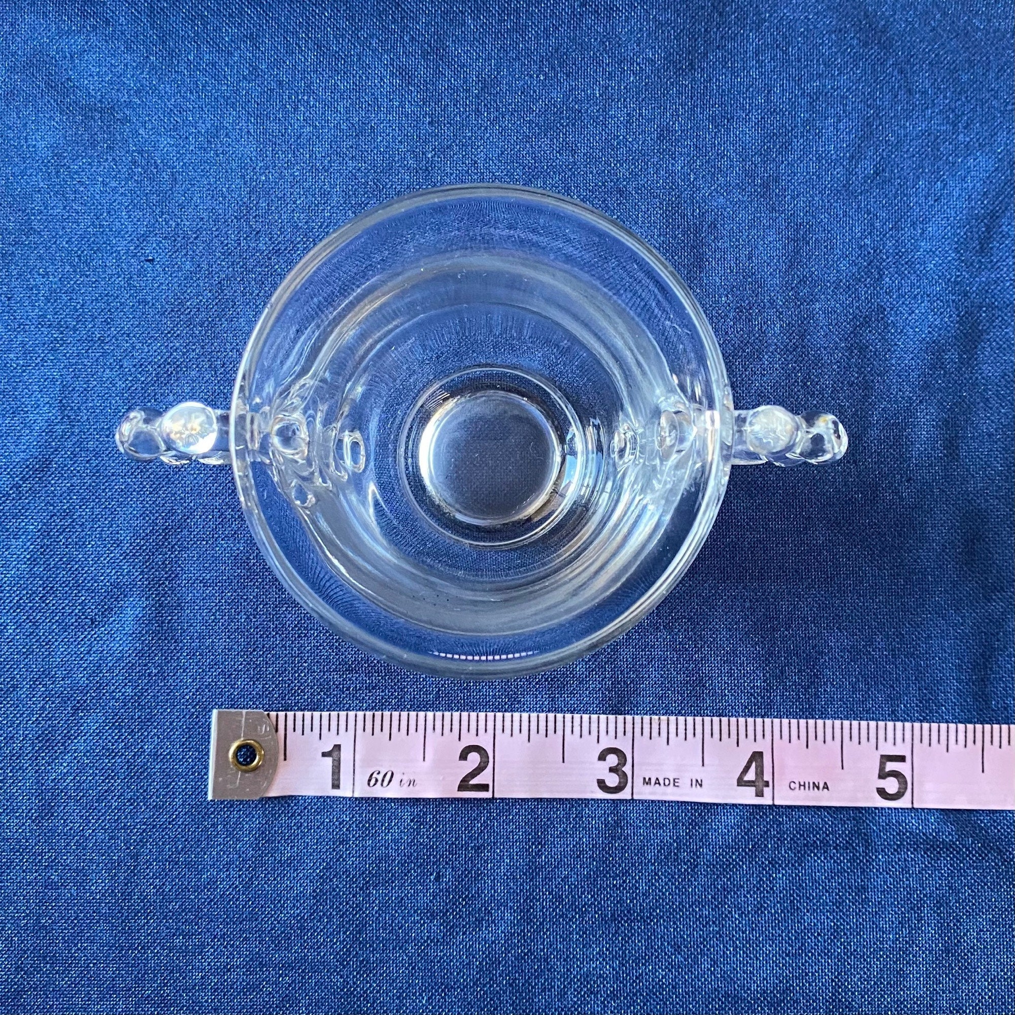 Vintage Glass Cream and Sugar and Tray Set - Etsy