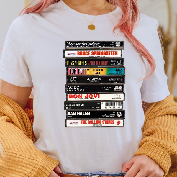 Rock Band Cassette Tape T Shirt Etsy