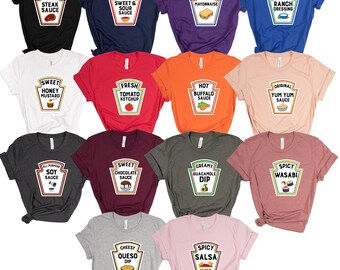 Group Condiments Shirts Matching Condiment Halloween Costume Party ...