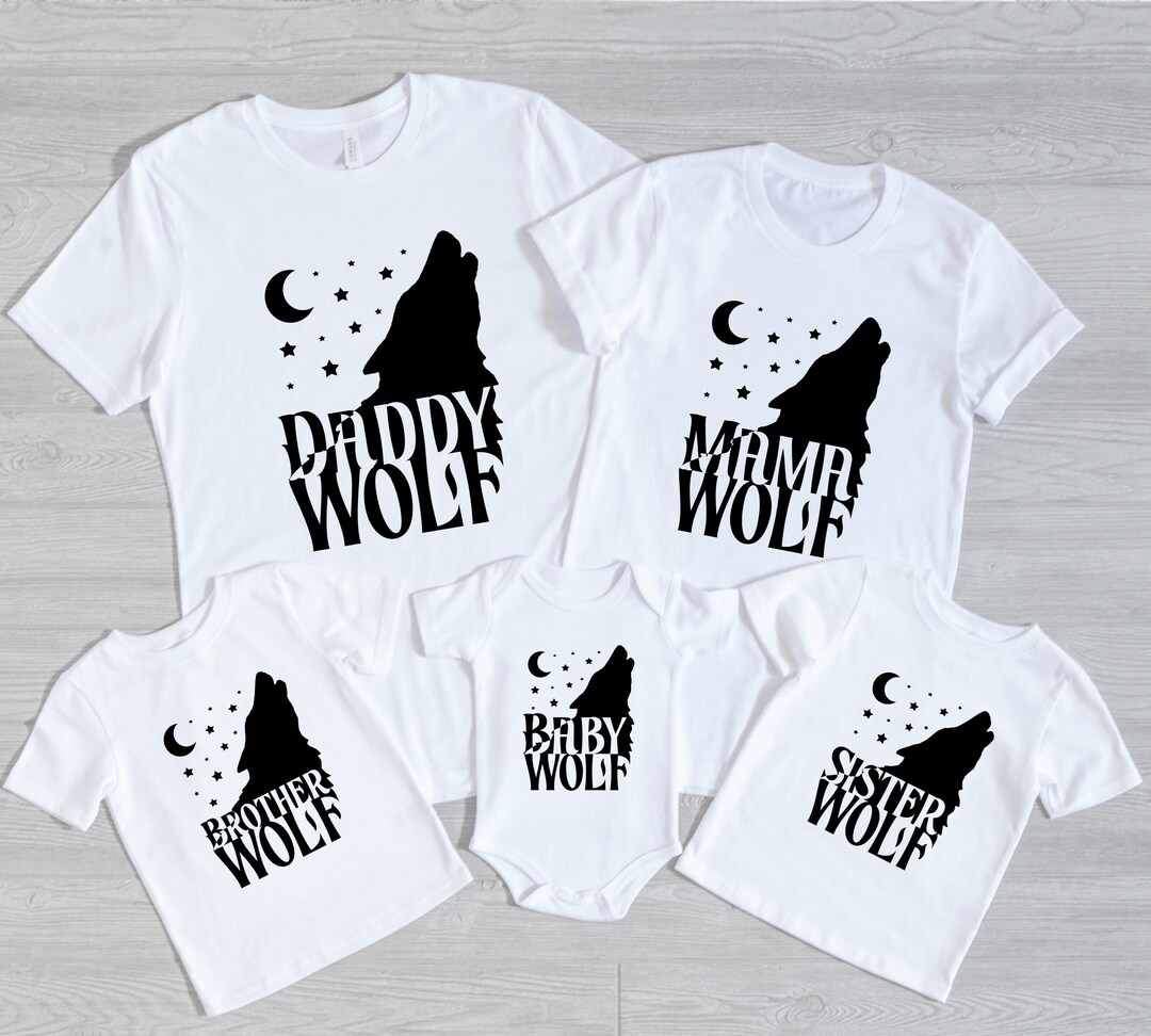Wolf Family Shirts, Wolf Pack Shirts, Matching Family Outfit, Mama Wolf ...