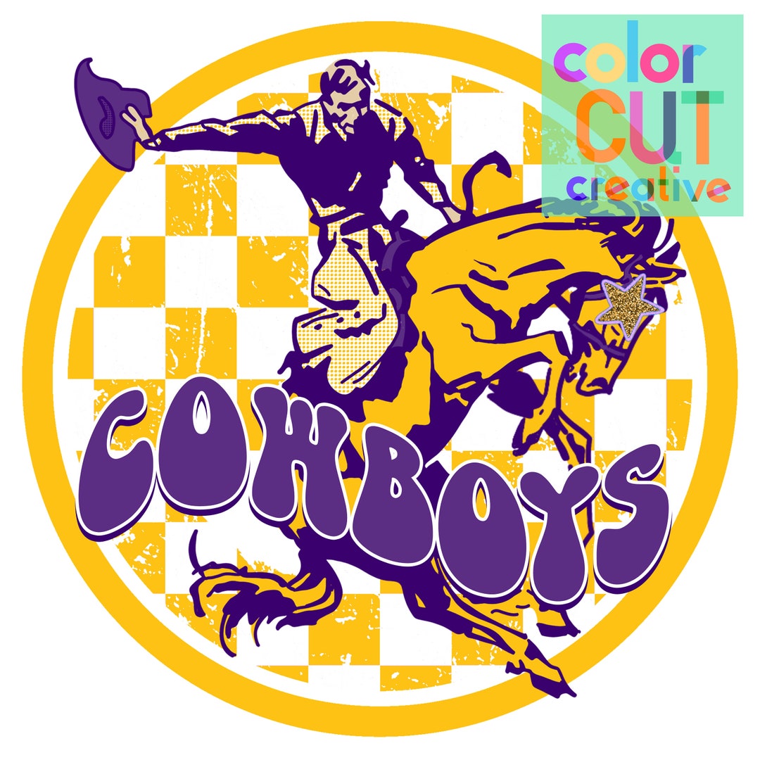 Cowboys Preppy Mascot Png | Digital Download | Purple Gold White ...