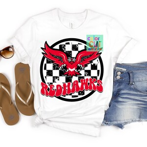 Redhawks Preppy Mascot Png | Digital Download | Red Black White - Etsy