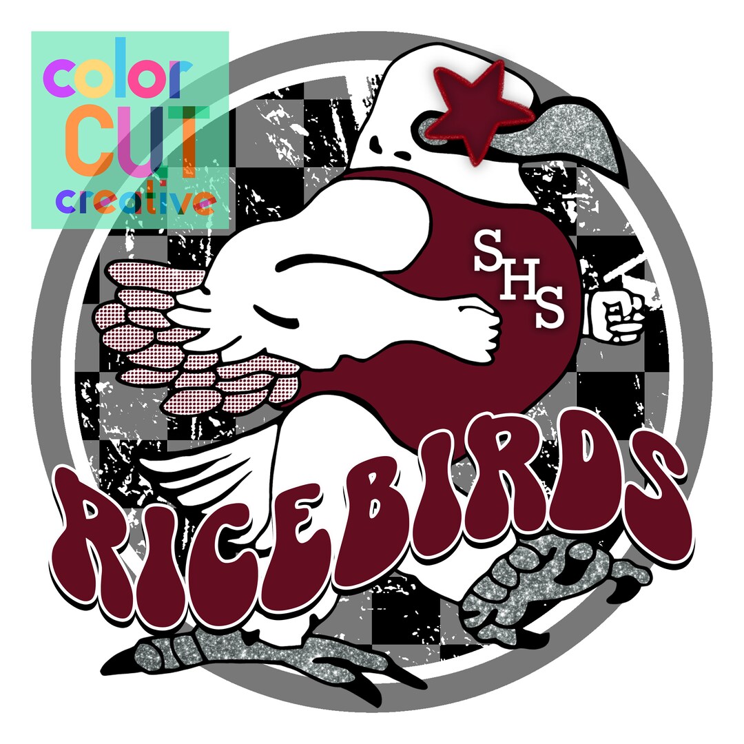 Ricebirds Preppy Mascot Png Digital Download Maroon Grey - Etsy