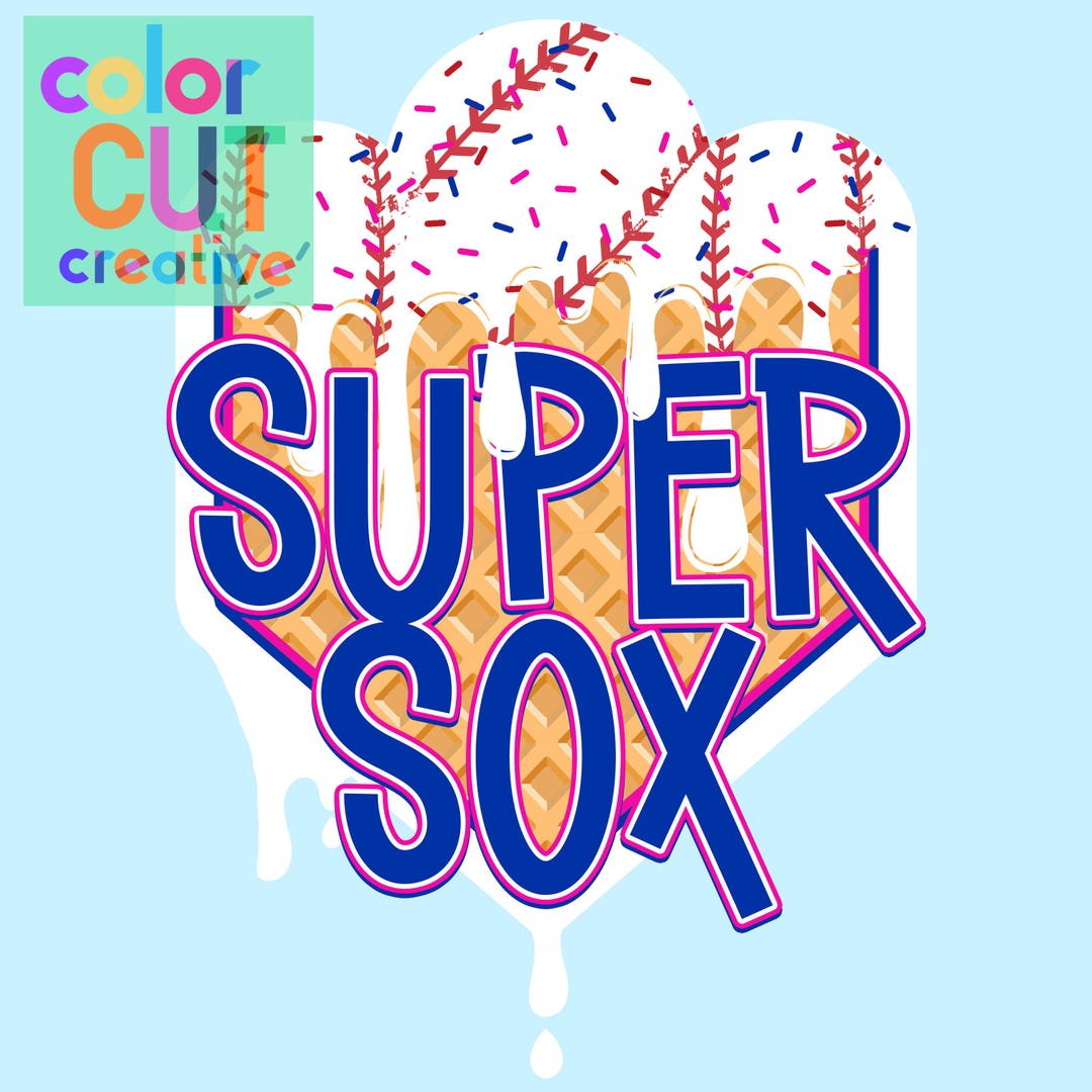 Super Sox Baseball Waffle Cone Mascot Png | Digital Download | Hot Pink ...