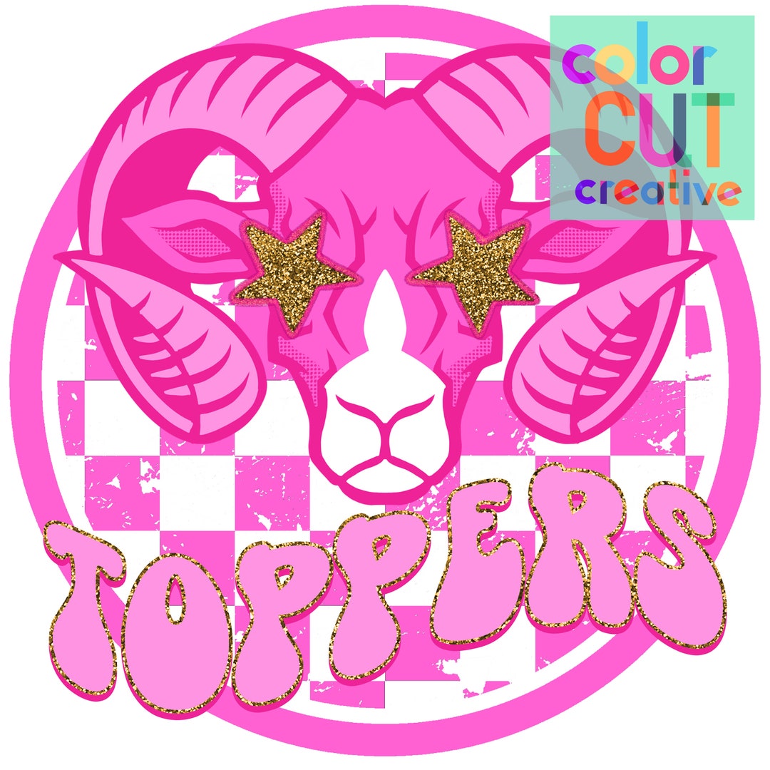 Toppers Preppy Mascot Png Digital Download Hot Pink Gold - Etsy