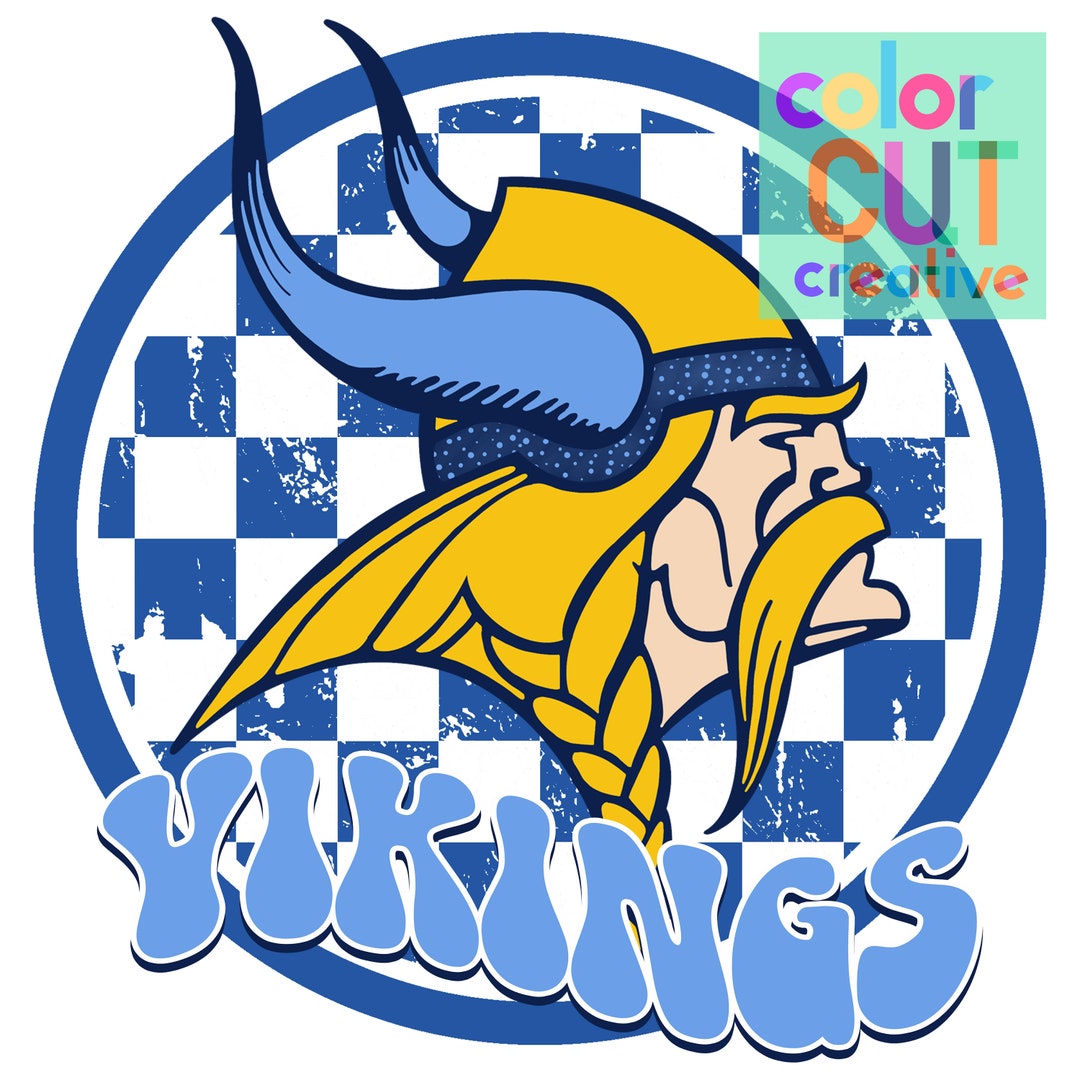 Vikings Preppy Mascot Png | Digital Download | Blue Gold - Etsy