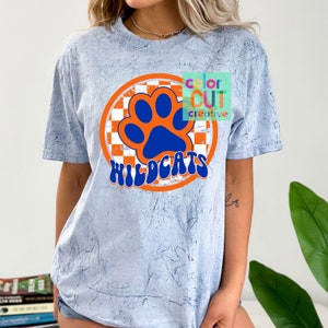 Wildcat Paw Preppy Mascot Png | Digital Download | Orange Royal Blue ...