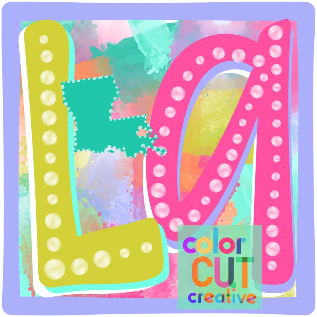 Louisiana Bright Brushstroke Png | Digital Download | Pink Green Blue ...