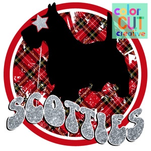 Scotties Preppy Mascot Png | Digital Download | Red Black Plaid Silver ...
