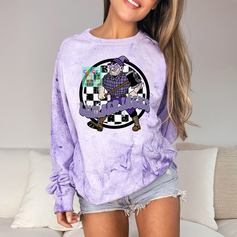 Lumberjacks Preppy Mascot Png | Digital Download | Purple Black - Etsy