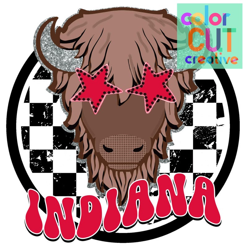 Indiana Bison Preppy Mascot Png | Digital Download | Red Black White - Etsy