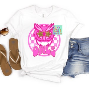 Owls Preppy Mascot Png | Digital Download | Hot Pink Gold - Etsy