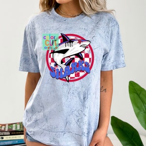 Sharks Preppy Mascot Png | Digital Download | Royal Blue Red White - Etsy