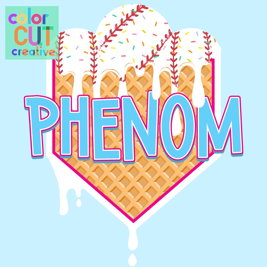 Phenom Baseball Waffle Cone Mascot Png | Digital Download | Hot Pink ...