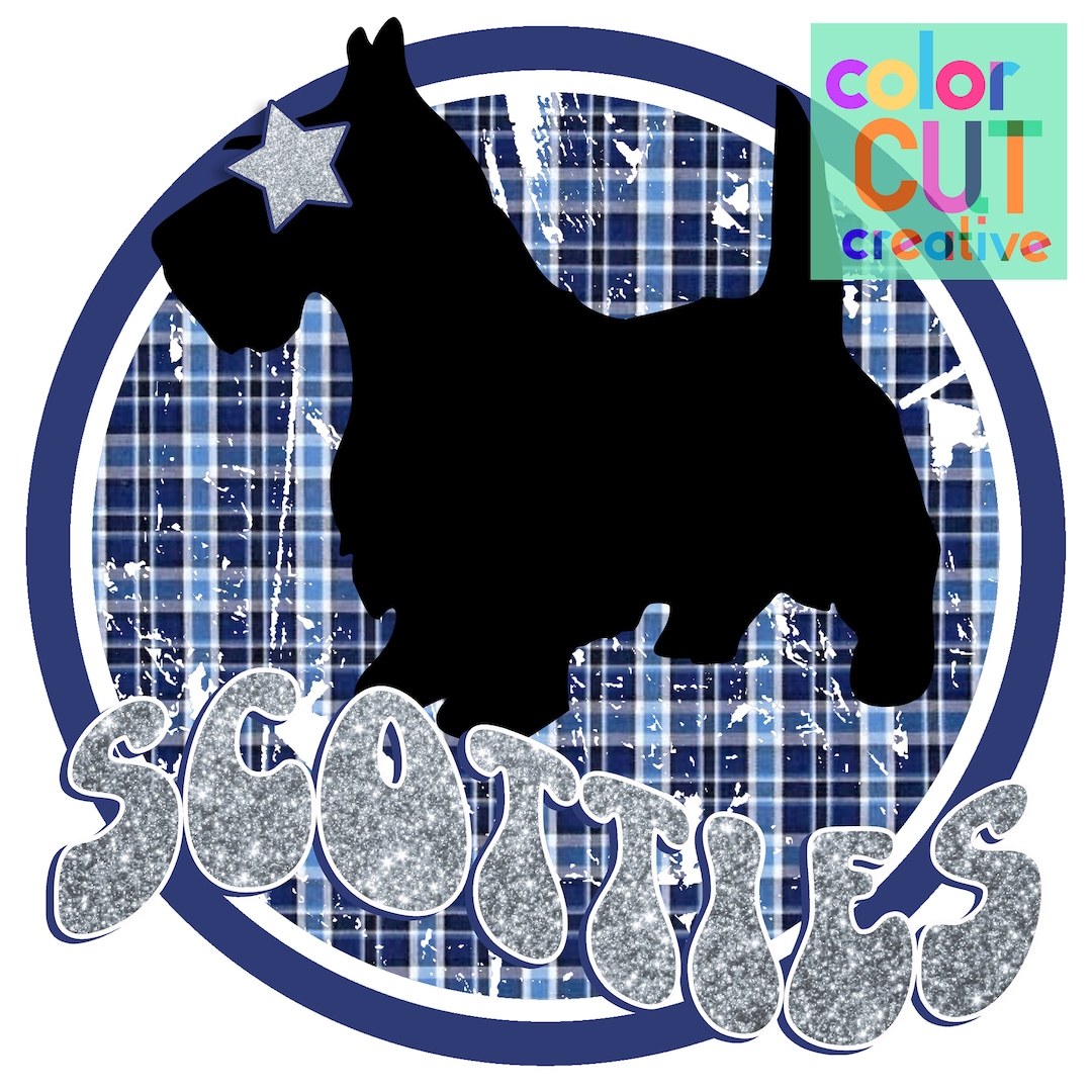 Scotties Preppy Mascot Png | Digital Download | Blue Plaid - Etsy