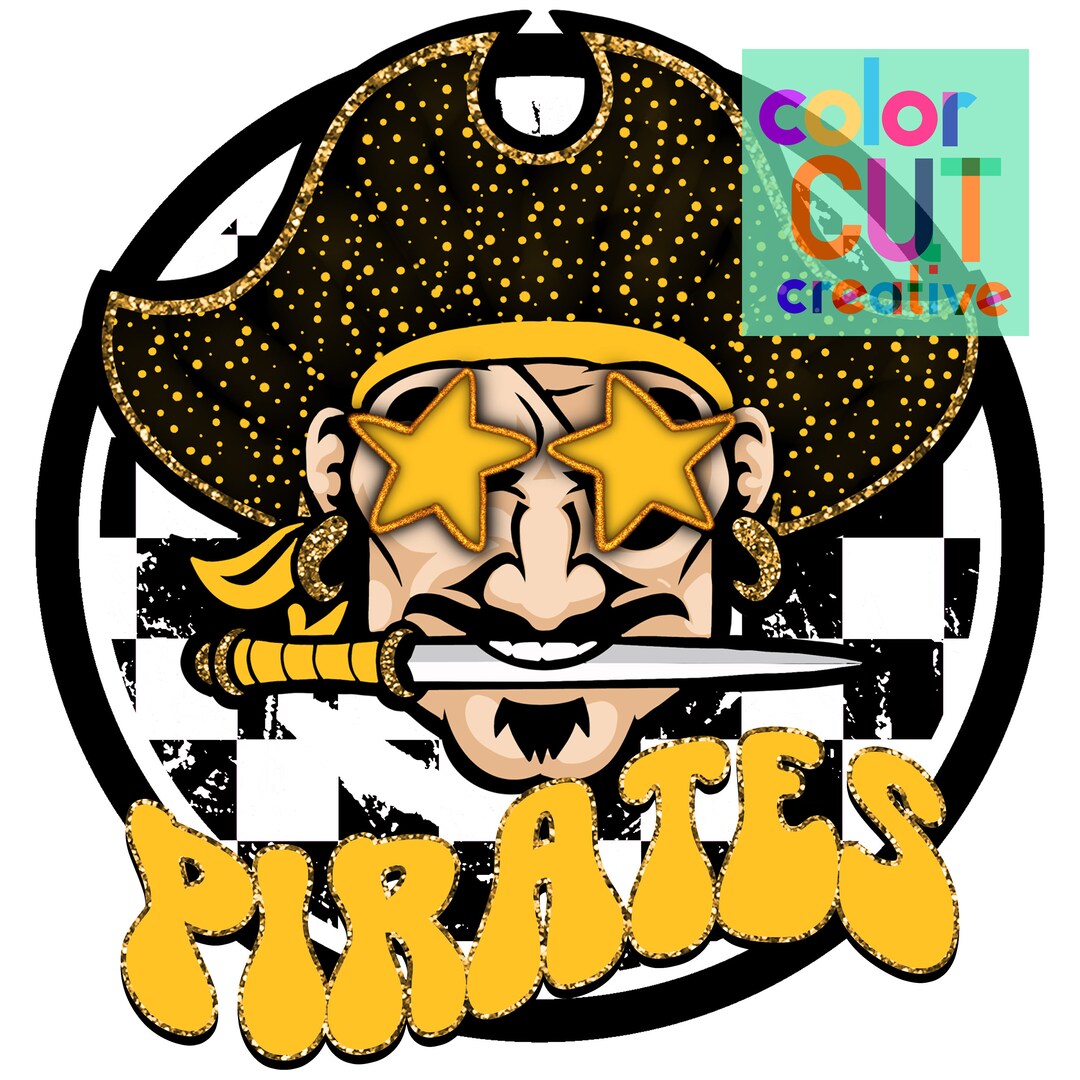 Pirates Preppy Mascot Png | Digital Download | Black Yellow Gold ...