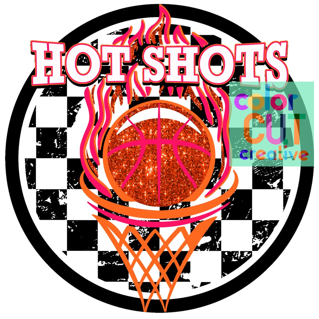 Hot Shots Basketball Mascot Png | Digital Download | Pink Orange - Etsy