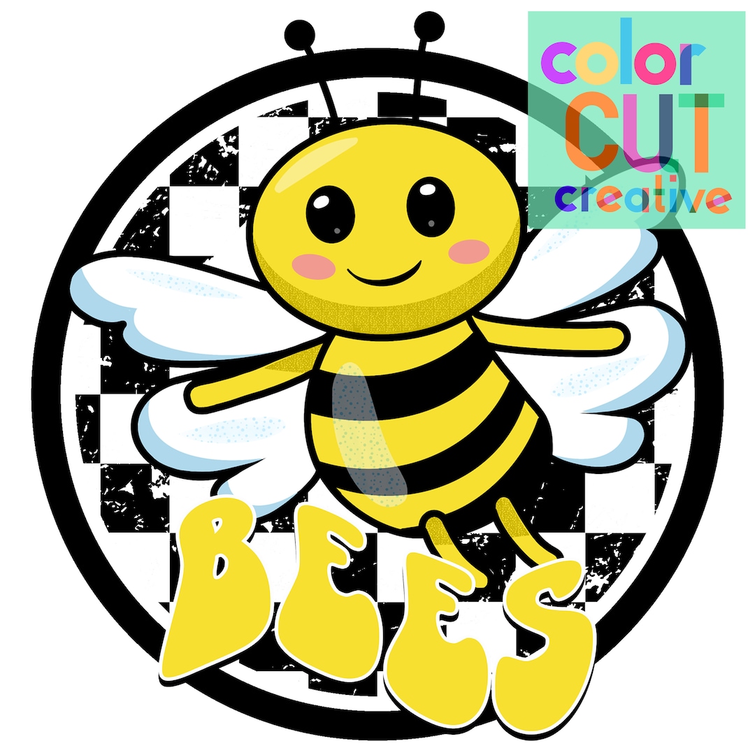 Bees Preppy Mascot Png | Digital Download | Yellow Black - Etsy