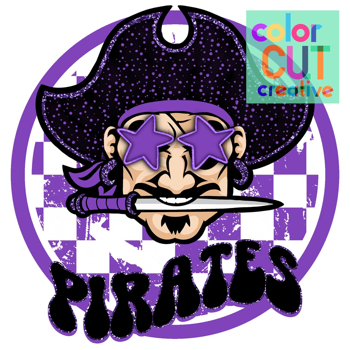 Pirates Preppy Mascot Png | Digital Download | Purple Black White - Etsy