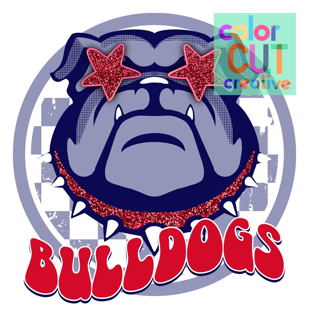Bulldogs Preppy Mascot Png | Digital Download | Red Blue Navy - Etsy