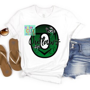 Outlaws Baseball Mascot Png | Digital Download | Green Black White - Etsy