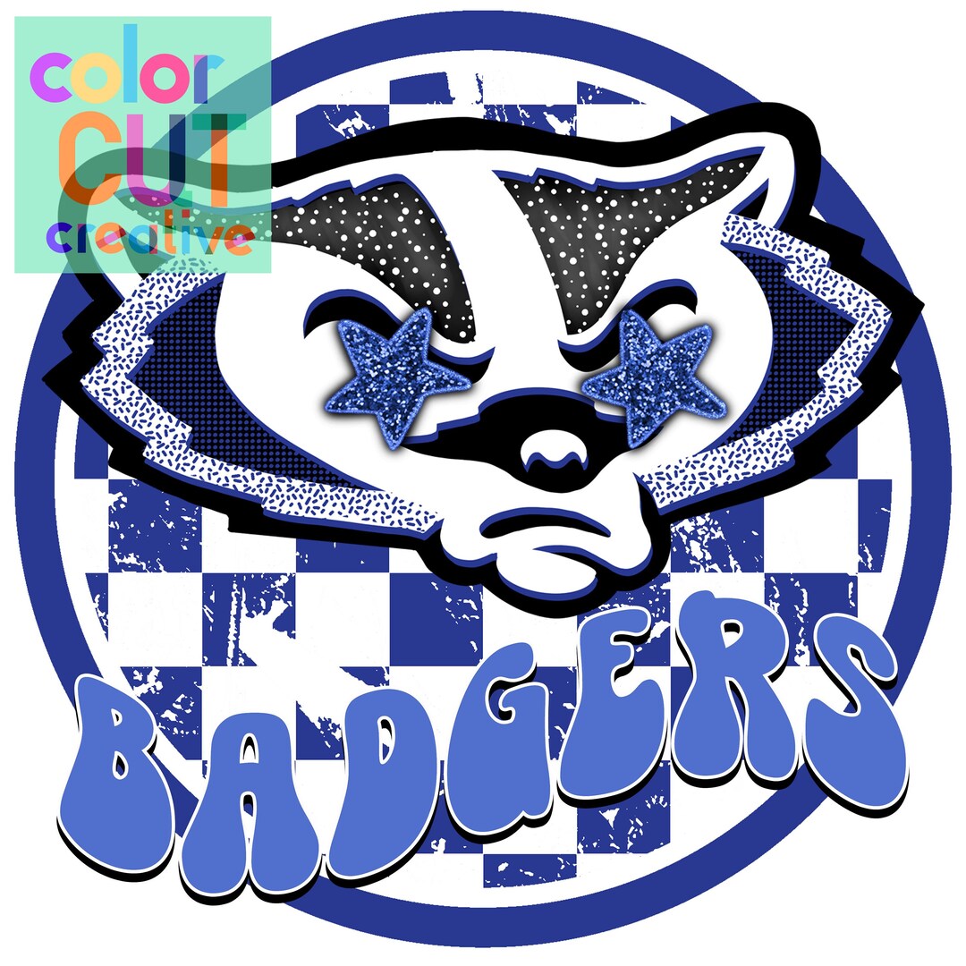 Badgers Preppy Mascot Png | Digital Download | Blue Black White Mascot ...