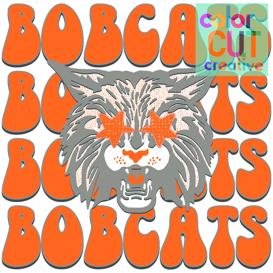 Bobcats Mascot Png | Digital Download | Orange Grey Charcoal - Etsy