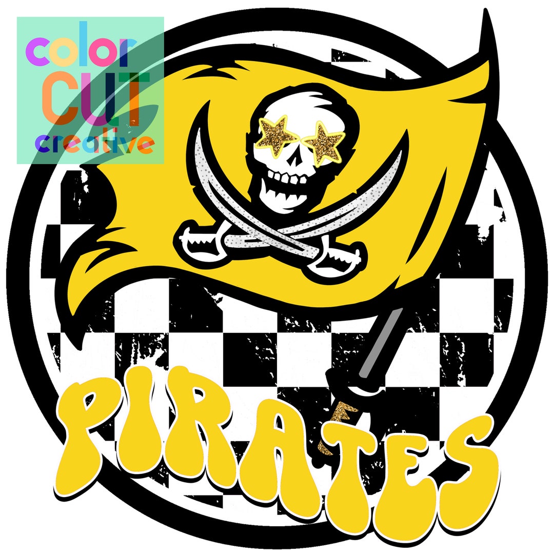 Pirate Flag Preppy Mascot Png | Digital Download | Yellow Black Gold ...