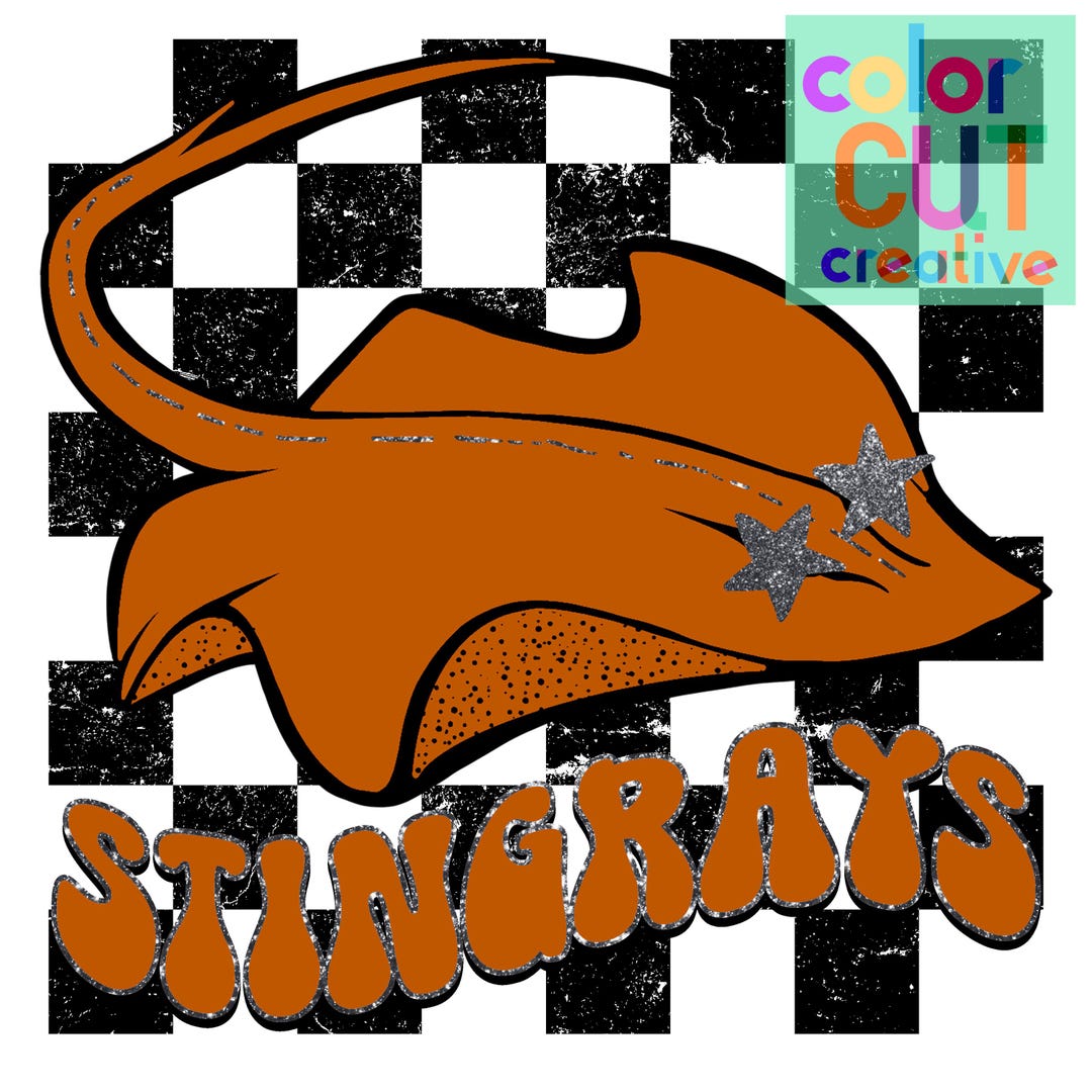 Stingrays Preppy Mascot Png | Digital Download | Burnt Orange White ...