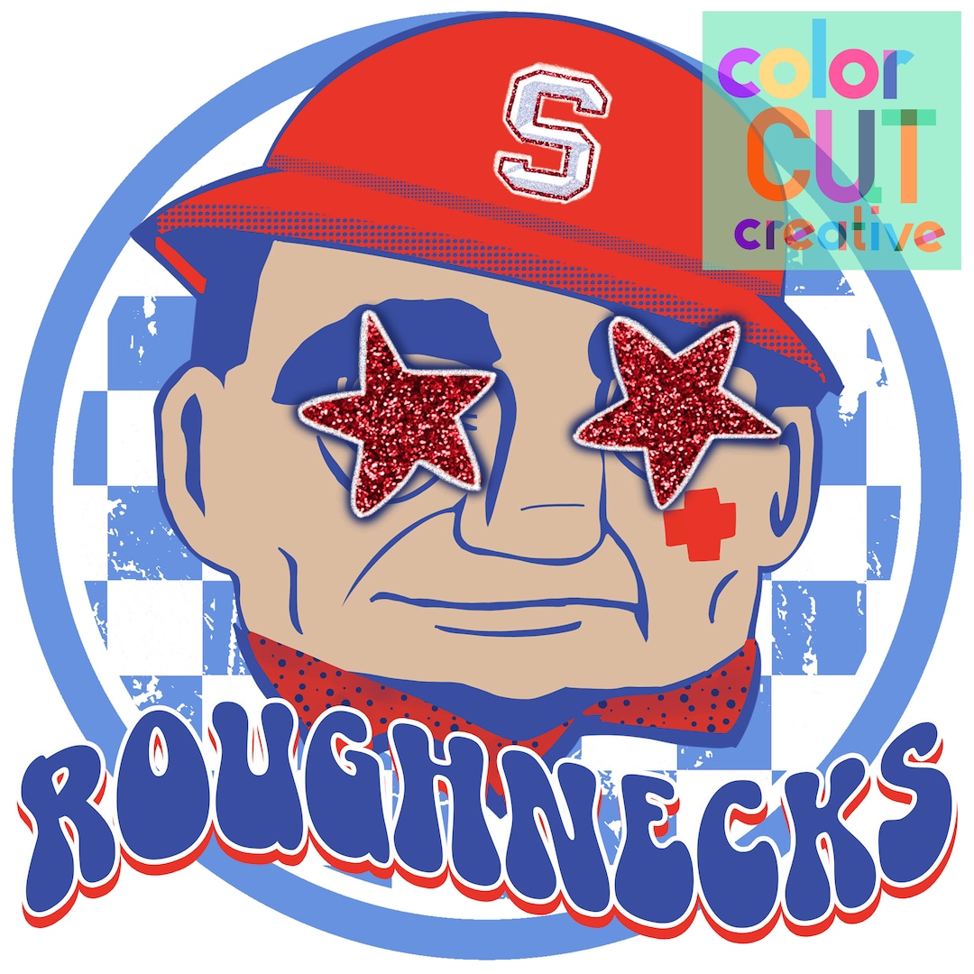 Roughnecks Preppy Mascot Png | Digital Download | Red Blue White - Etsy