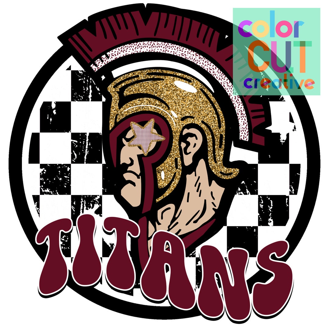 Titans Preppy Mascot Png Digital Download Maroon Gold - Etsy
