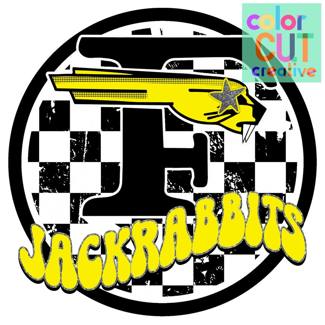 Jackrabbits Preppy Mascot Png | Digital Download | Yellow Black White ...