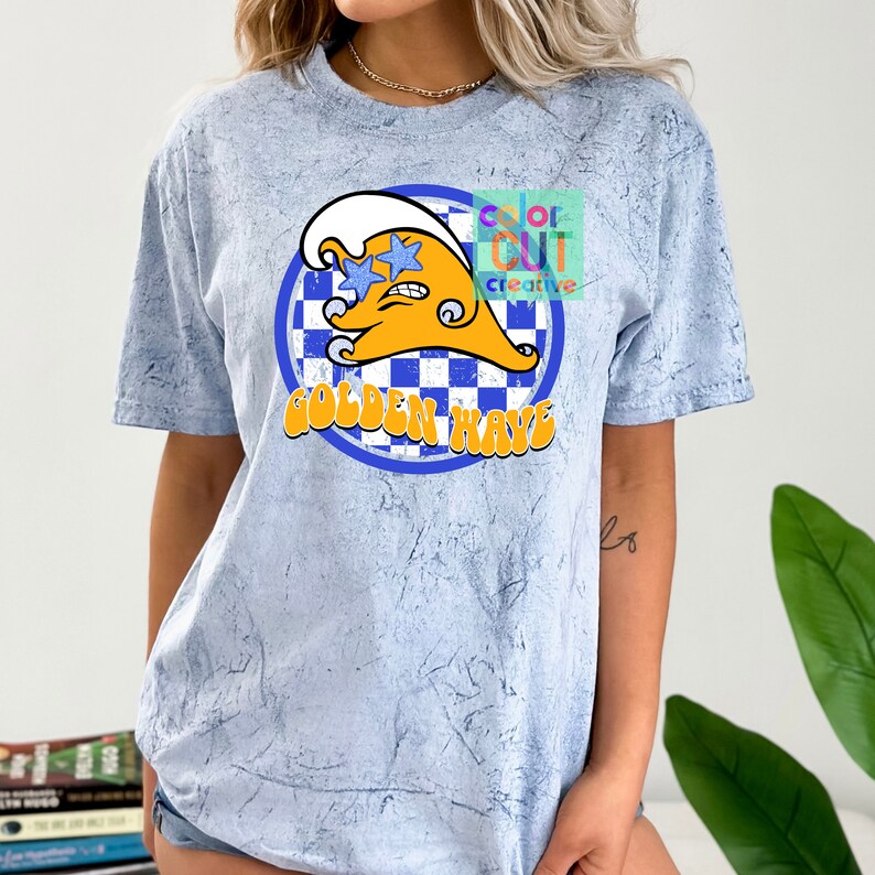 Golden Wave Preppy Mascot Png | Digital Download | Royal Blue Yellow ...