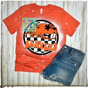 Beavers Preppy Mascot Png Digital Download Orange Black White - Etsy