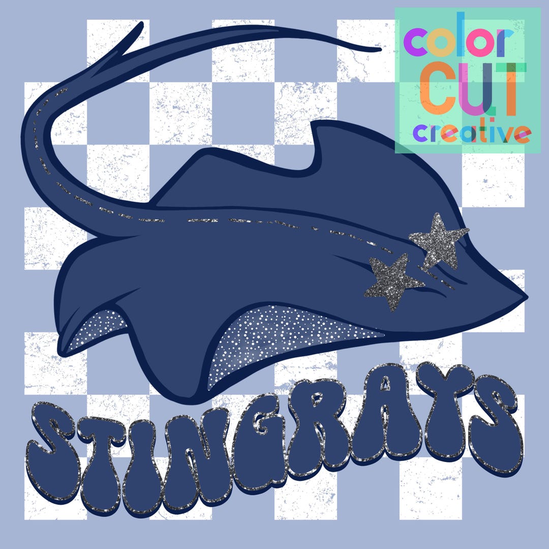 Stingrays Preppy Mascot Png | Digital Download | Navy White ...