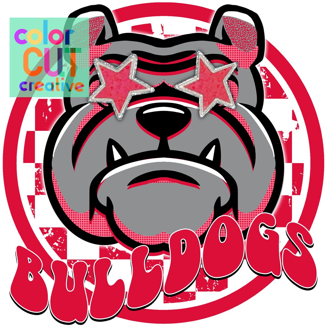 Bulldogs Preppy Mascot Png | Digital Download | Red Black White - Etsy
