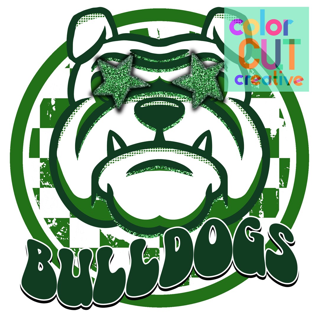 Bulldogs Preppy Mascot Png | Digital Download | Green White Black - Etsy