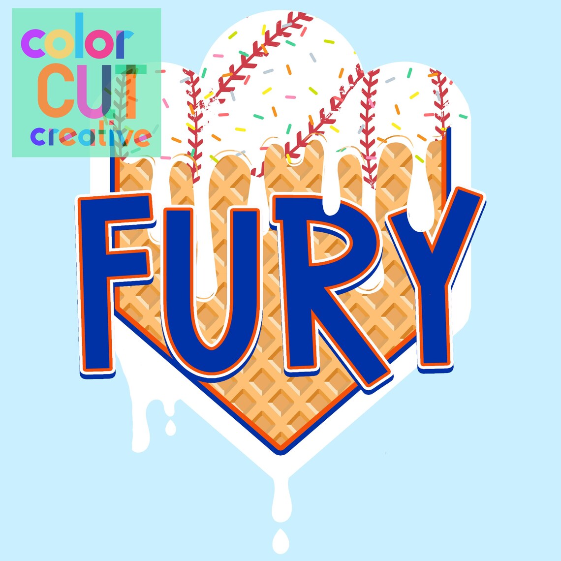 Fury Baseball Mascot Png | Digital Download | Orange Royal White Ice ...
